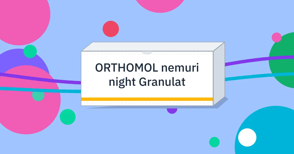 Symbolbild: Packung mit der Aufschrift ORTHOMOL nemuri night Granulat (PZN 16918013) – Verfügbarkeit und Bezug in Apotheken in Frankfurt am Main