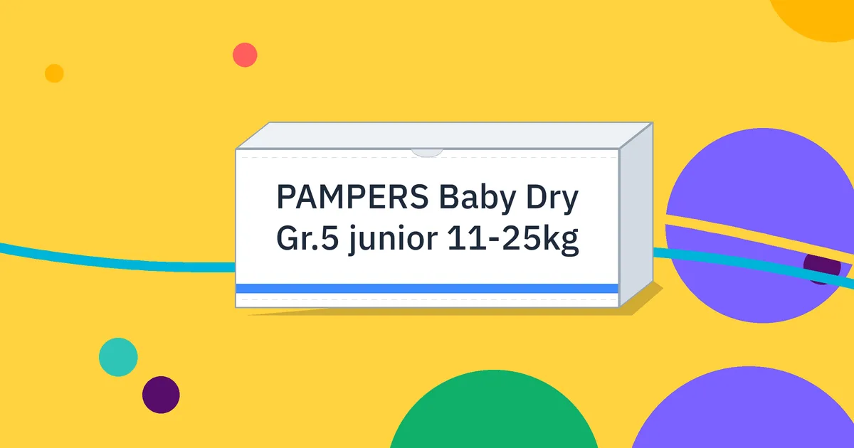 Symbolbild: Packung mit der Aufschrift PAMPERS Baby Dry Gr.5 junior 11-25kg (PZN 09519293) – Verfügbarkeit und Bezug in Apotheken in Frankfurt am Main