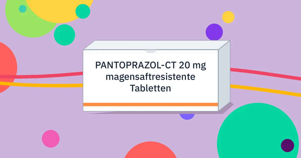 Symbolbild: Packung mit der Aufschrift PANTOPRAZOL-CT 20 mg magensaftresistente Tabletten (PZN 01836108) – Verfügbarkeit und Bezug in Apotheken in Frankfurt am Main