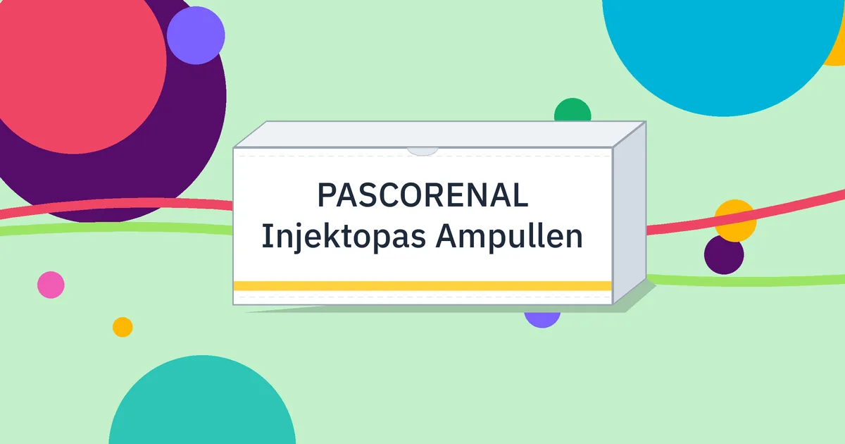 Symbolbild: Packung mit der Aufschrift PASCORENAL Injektopas Ampullen (PZN 04193792) – Verfügbarkeit und Bezug in Apotheken in Frankfurt am Main