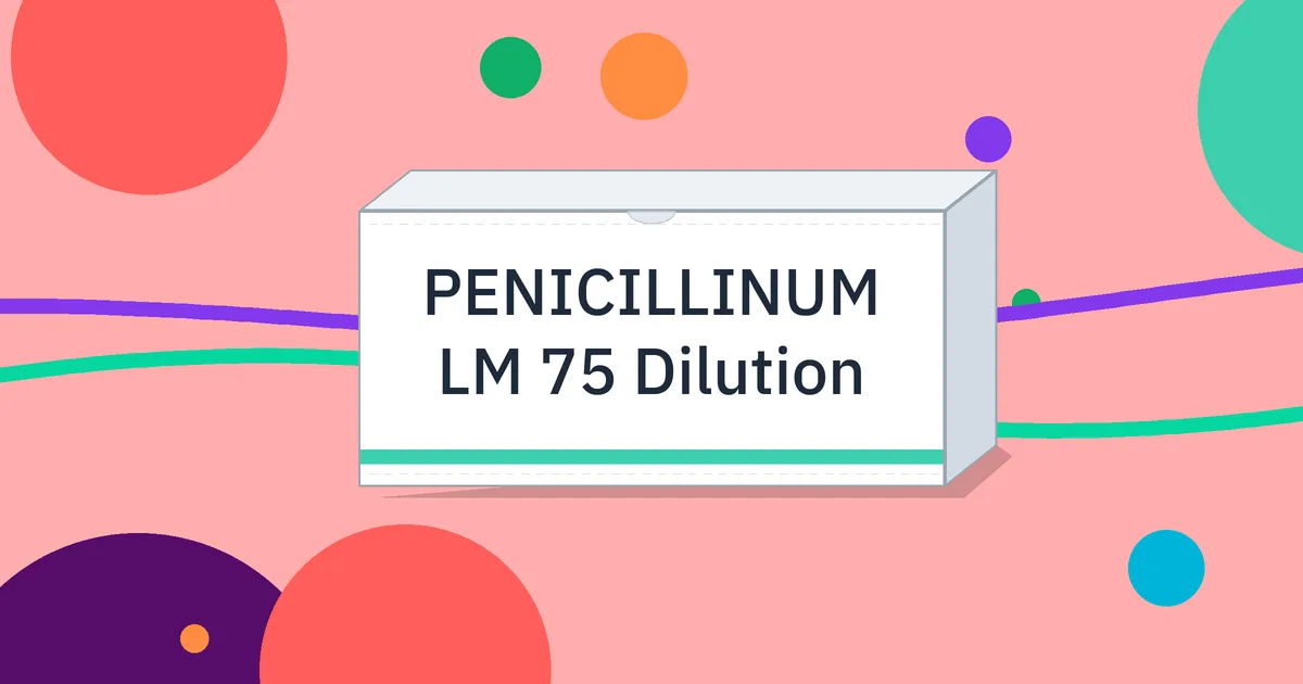 Symbolbild: Packung mit der Aufschrift PENICILLINUM LM 75 Dilution (PZN 12977504) – Verfügbarkeit und Bezug in Apotheken in Frankfurt am Main