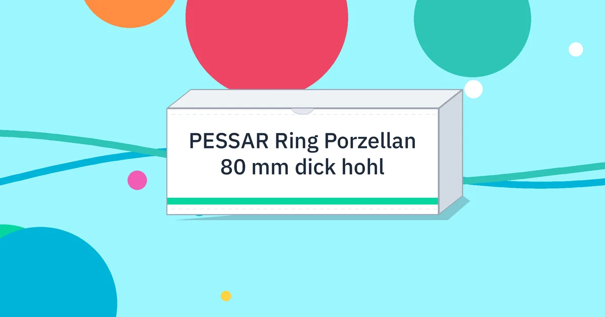 Symbolbild: Packung mit der Aufschrift PESSAR Ring Porzellan 80 mm dick hohl (PZN 01967135) – Verfügbarkeit und Bezug in Apotheken in Frankfurt am Main