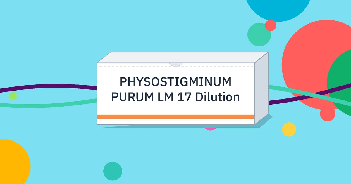 Symbolbild: Packung mit der Aufschrift PHYSOSTIGMINUM PURUM LM 17 Dilution (PZN 13035862) – Verfügbarkeit und Bezug in Apotheken in Frankfurt am Main
