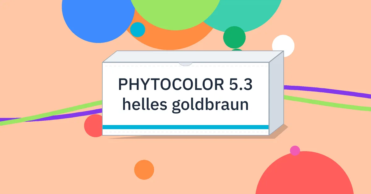 Symbolbild: Packung mit der Aufschrift PHYTOCOLOR 5.3 helles goldbraun (PZN 18428000) – Verfügbarkeit und Bezug in Apotheken in Frankfurt am Main