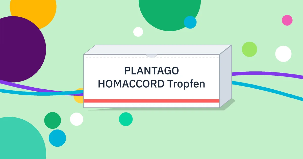Symbolbild: Packung mit der Aufschrift PLANTAGO HOMACCORD Tropfen (PZN 00815794) – Verfügbarkeit und Bezug in Apotheken in Frankfurt am Main