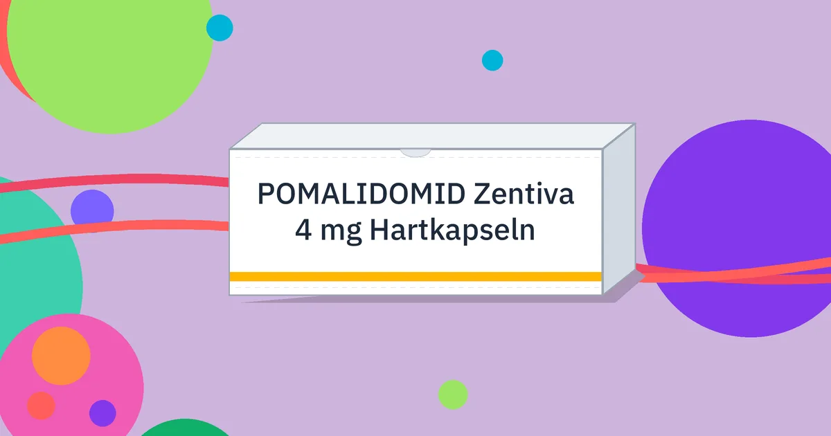 Symbolbild: Packung mit der Aufschrift POMALIDOMID Zentiva 4 mg Hartkapseln (PZN 18746906) – Verfügbarkeit und Bezug in Apotheken in Frankfurt am Main