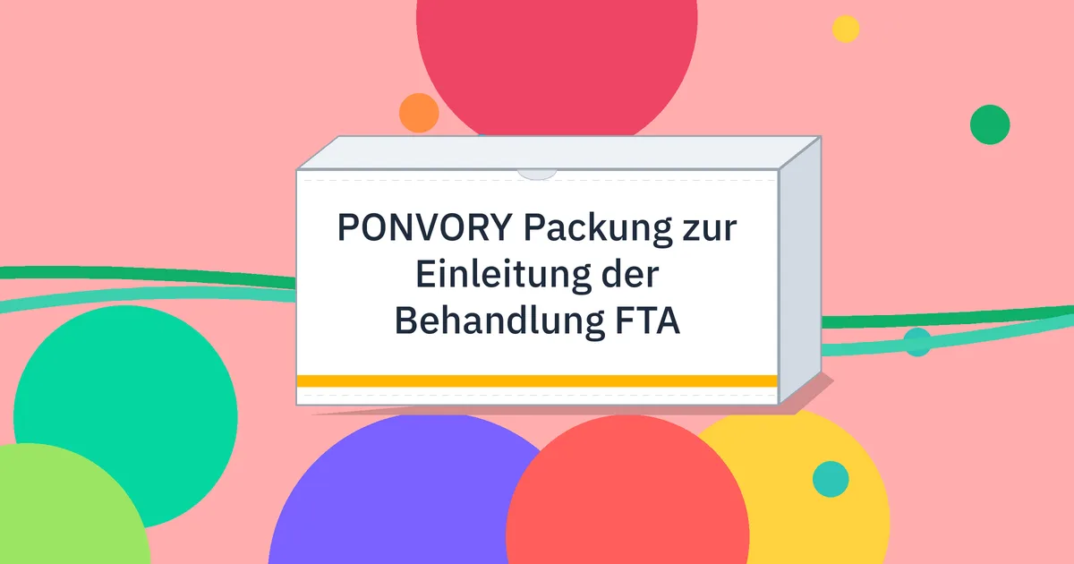 Symbolbild: Packung mit der Aufschrift PONVORY Packung zur Einleitung der Behandlung FTA (PZN 18074140) – Verfügbarkeit und Bezug in Apotheken in Frankfurt am Main