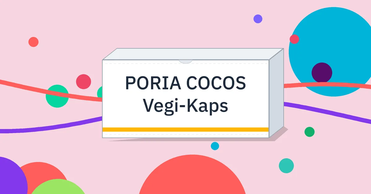 Symbolbild: Packung mit der Aufschrift PORIA COCOS Vegi-Kaps (PZN 05518575) – Verfügbarkeit und Bezug in Apotheken in Frankfurt am Main