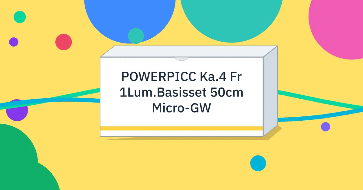 Symbolbild: Packung mit der Aufschrift POWERPICC Ka.4 Fr 1Lum.Basisset 50cm Micro-GW (PZN 12777610) – Verfügbarkeit und Bezug in Apotheken in Frankfurt am Main