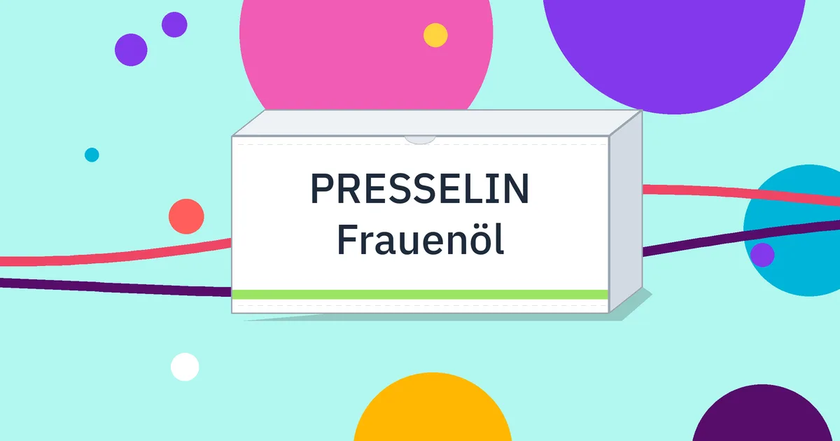 Symbolbild: Packung mit der Aufschrift PRESSELIN Frauenöl (PZN 17146943) – Verfügbarkeit und Bezug in Apotheken in Frankfurt am Main