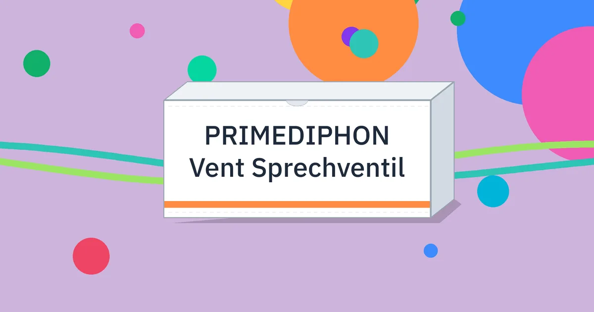 Symbolbild: Packung mit der Aufschrift PRIMEDIPHON Vent Sprechventil (PZN 11644924) – Verfügbarkeit und Bezug in Apotheken in Frankfurt am Main
