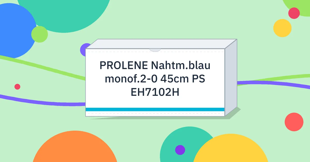 Symbolbild: Packung mit der Aufschrift PROLENE Nahtm.blau monof.2-0 45cm PS EH7102H (PZN 16255788) – Verfügbarkeit und Bezug in Apotheken in Frankfurt am Main