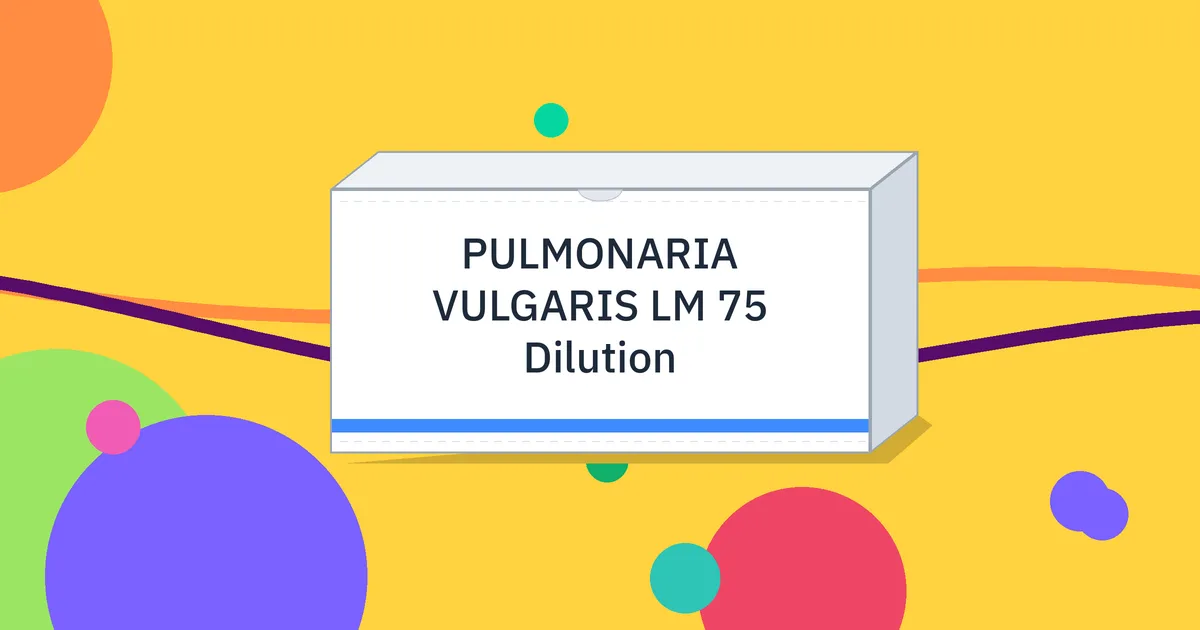 Symbolbild: Packung mit der Aufschrift PULMONARIA VULGARIS LM 75 Dilution (PZN 13671109) – Verfügbarkeit und Bezug in Apotheken in Frankfurt am Main