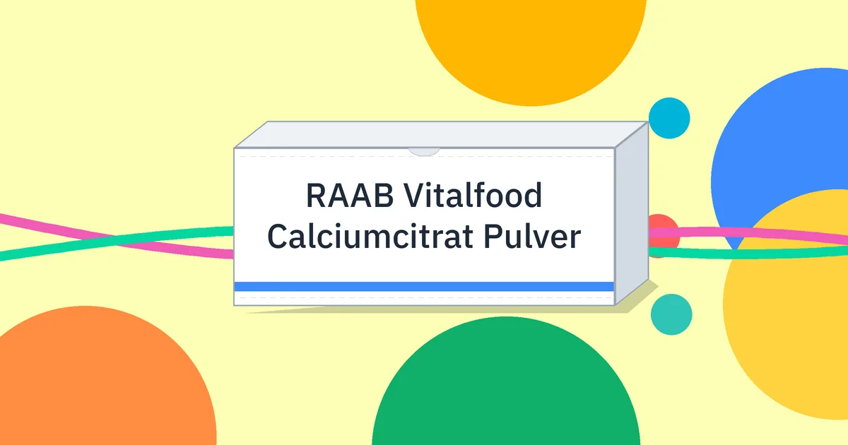 Symbolbild: Packung mit der Aufschrift RAAB Vitalfood Calciumcitrat Pulver (PZN 19304518) – Verfügbarkeit und Bezug in Apotheken in Frankfurt am Main