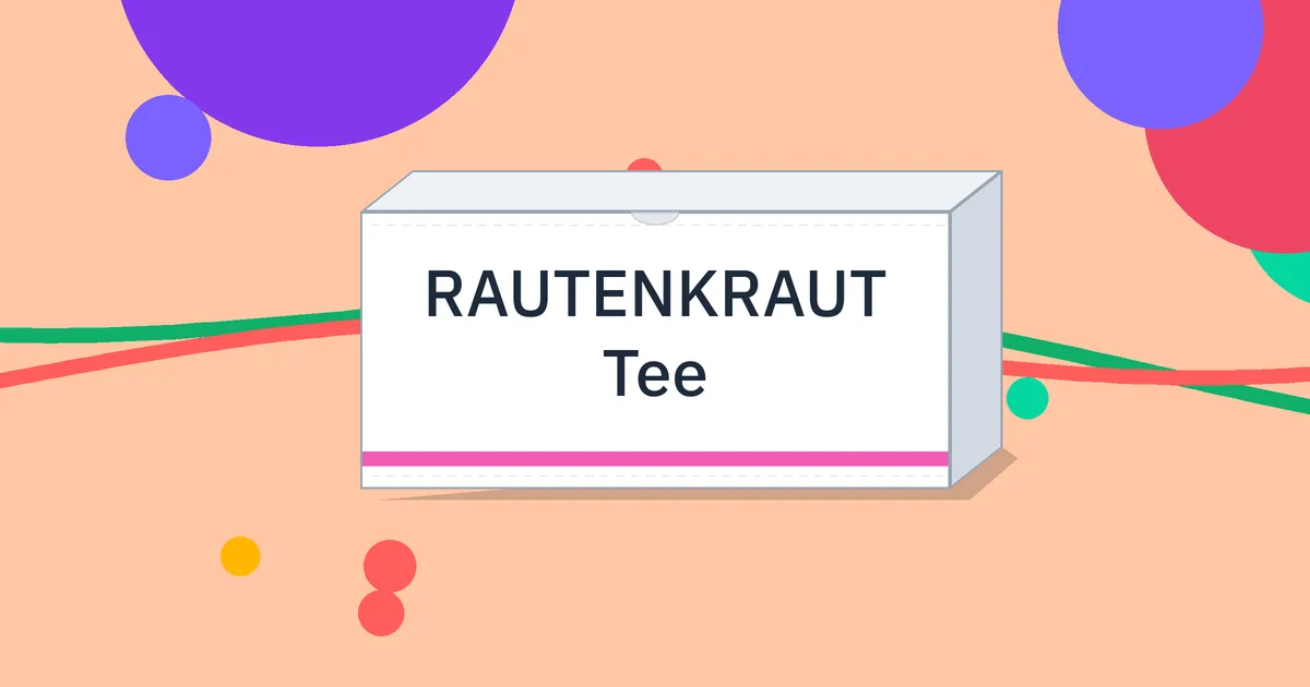 Symbolbild: Packung mit der Aufschrift RAUTENKRAUT Tee (PZN 18301251) – Verfügbarkeit und Bezug in Apotheken in Frankfurt am Main