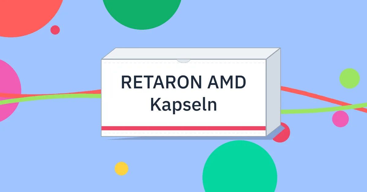 Symbolbild: Packung mit der Aufschrift RETARON AMD Kapseln (PZN 07762345) – Verfügbarkeit und Bezug in Apotheken in Frankfurt am Main