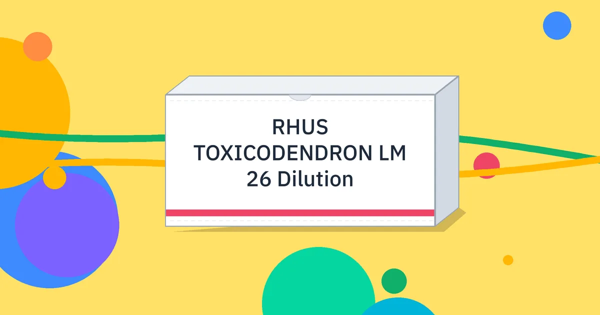 Symbolbild: Packung mit der Aufschrift RHUS TOXICODENDRON LM 26 Dilution (PZN 13053771) – Verfügbarkeit und Bezug in Apotheken in Frankfurt am Main