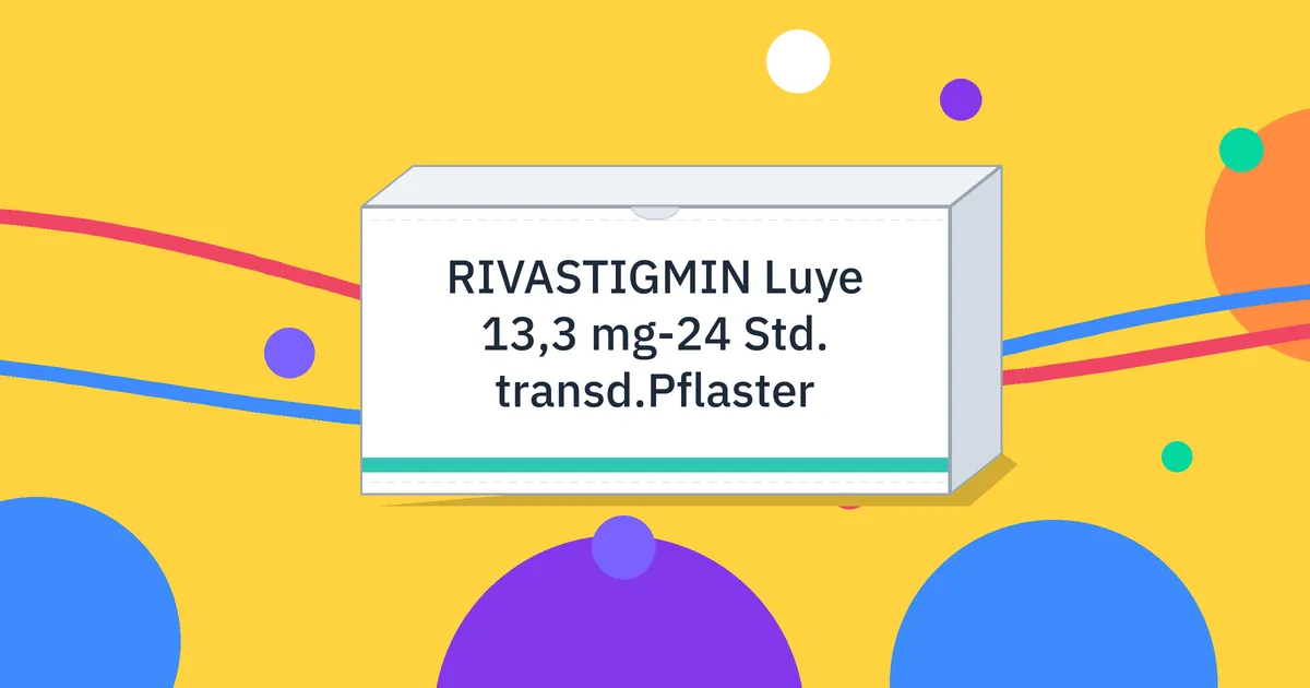 Symbolbild: Packung mit der Aufschrift RIVASTIGMIN Luye 13,3 mg-24 Std. transd.Pflaster (PZN 05525084) – Verfügbarkeit und Bezug in Apotheken in Frankfurt am Main