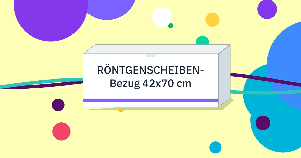 Symbolbild: Packung mit der Aufschrift RÖNTGENSCHEIBEN-Bezug 42x70 cm (PZN 07598466) – Verfügbarkeit und Bezug in Apotheken in Frankfurt am Main
