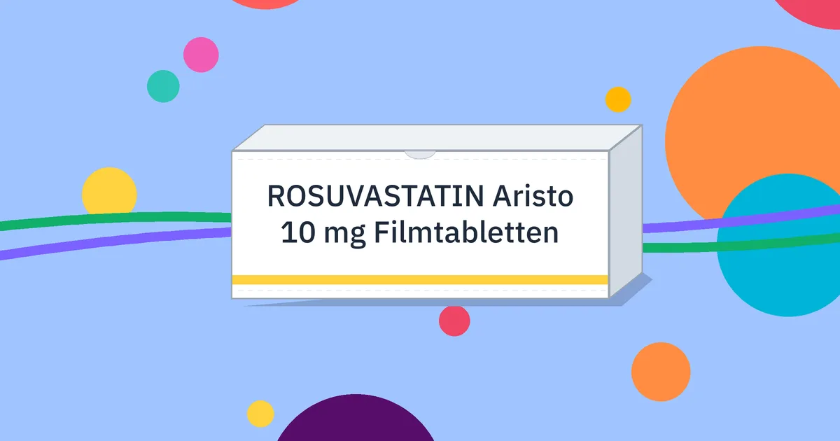 Symbolbild: Packung mit der Aufschrift ROSUVASTATIN Aristo 10 mg Filmtabletten (PZN 18388045) – Verfügbarkeit und Bezug in Apotheken in Frankfurt am Main