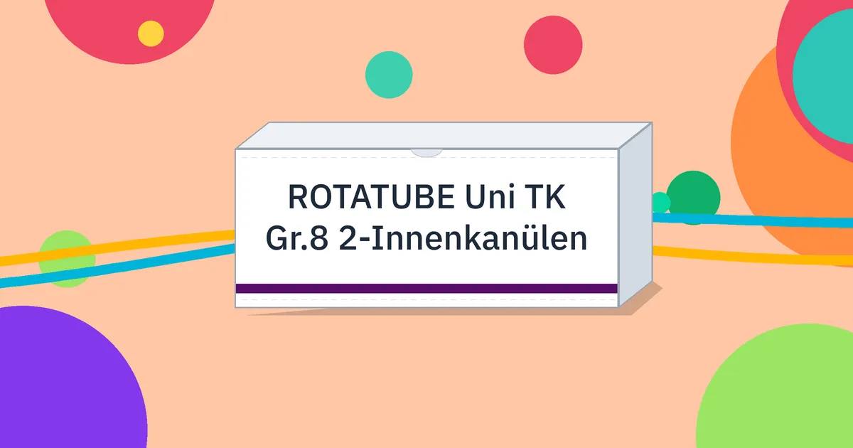 Symbolbild: Packung mit der Aufschrift ROTATUBE Uni TK Gr.8 2-Innenkanülen (PZN 20925639) – Verfügbarkeit und Bezug in Apotheken in Frankfurt am Main