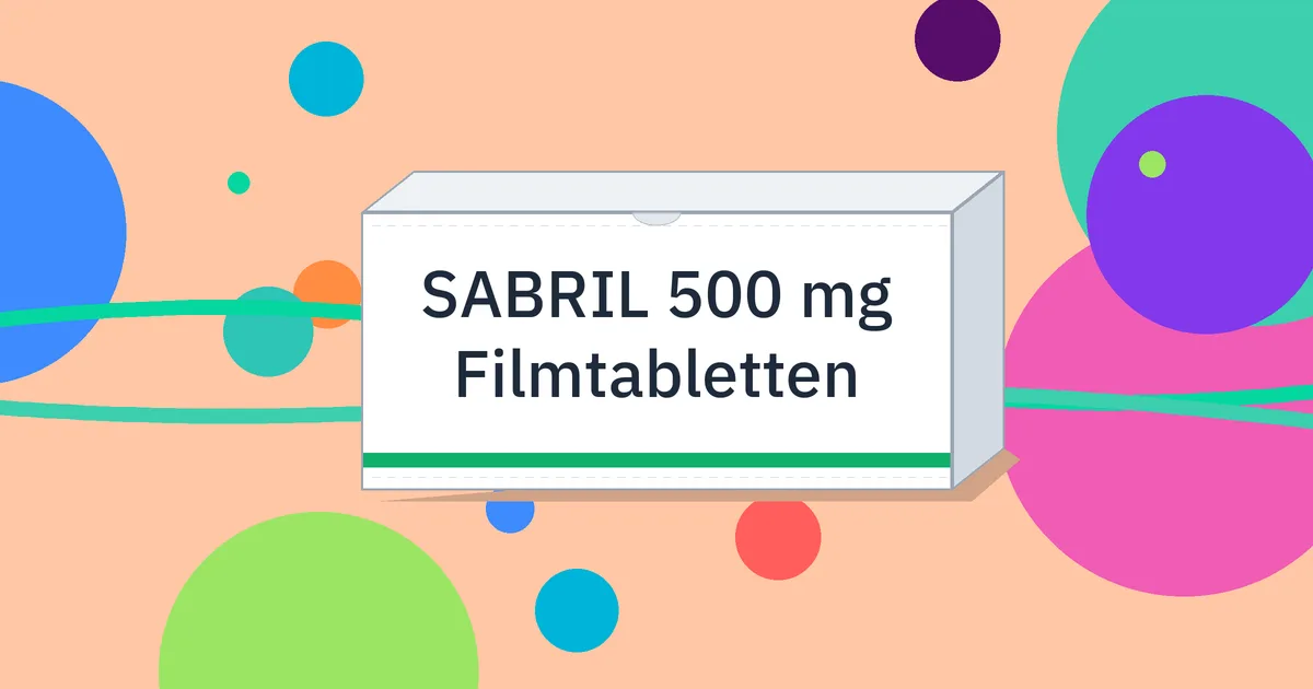 Symbolbild: Packung mit der Aufschrift SABRIL 500 mg Filmtabletten (PZN 03565866) – Verfügbarkeit und Bezug in Apotheken in Frankfurt am Main