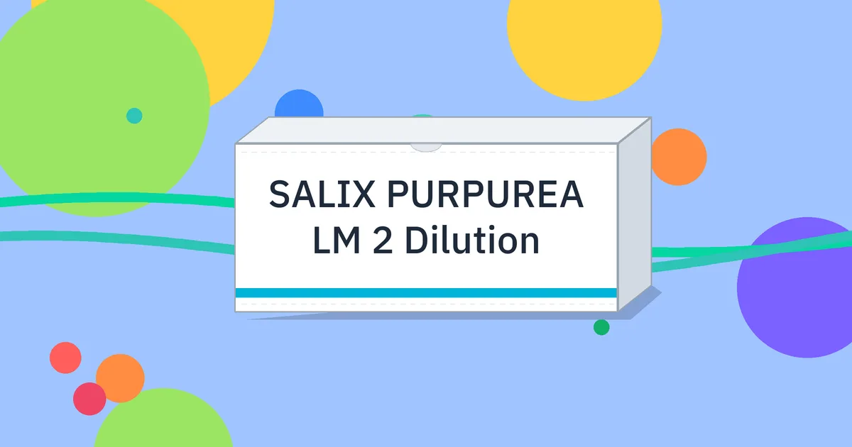 Symbolbild: Packung mit der Aufschrift SALIX PURPUREA LM 2 Dilution (PZN 13178455) – Verfügbarkeit und Bezug in Apotheken in Frankfurt am Main
