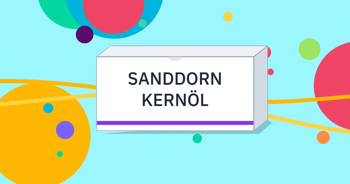 Symbolbild: Packung mit der Aufschrift SANDDORN KERNÖL (PZN 19778185) – Verfügbarkeit und Bezug in Apotheken in Frankfurt am Main