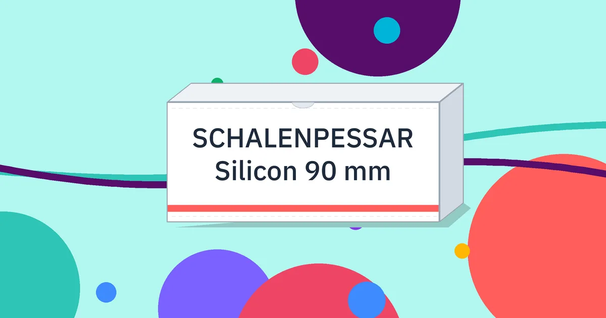 Symbolbild: Packung mit der Aufschrift SCHALENPESSAR Silicon 90 mm (PZN 07702716) – Verfügbarkeit und Bezug in Apotheken in Frankfurt am Main