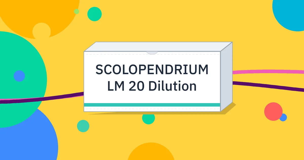 Symbolbild: Packung mit der Aufschrift SCOLOPENDRIUM LM 20 Dilution (PZN 13690408) – Verfügbarkeit und Bezug in Apotheken in Frankfurt am Main