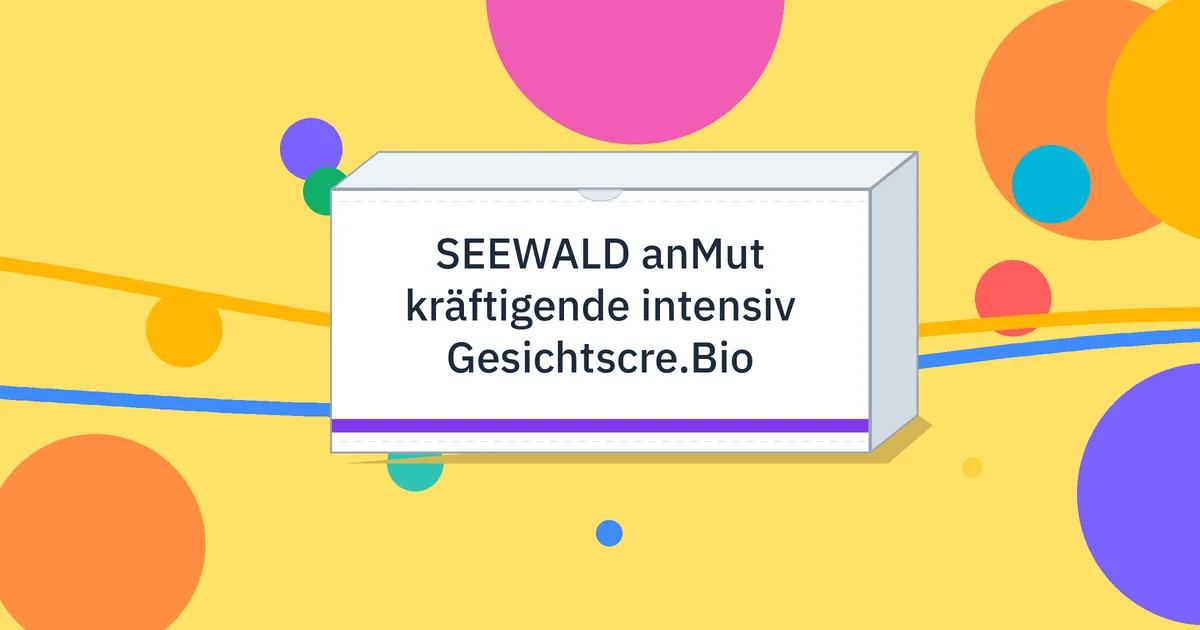 Symbolbild: Packung mit der Aufschrift SEEWALD anMut kräftigende intensiv Gesichtscre.Bio (PZN 20686896) – Verfügbarkeit und Bezug in Apotheken in Frankfurt am Main