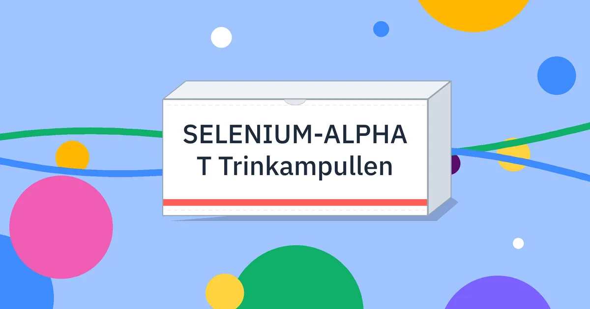 Symbolbild: Packung mit der Aufschrift SELENIUM-ALPHA T Trinkampullen (PZN 10222351) – Verfügbarkeit und Bezug in Apotheken in Frankfurt am Main