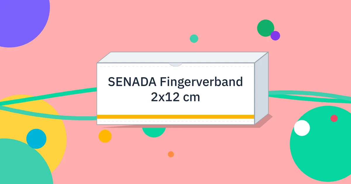 Symbolbild: Packung mit der Aufschrift SENADA Fingerverband 2x12 cm (PZN 17878988) – Verfügbarkeit und Bezug in Apotheken in Frankfurt am Main