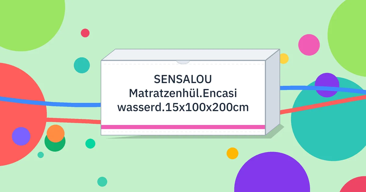 Symbolbild: Packung mit der Aufschrift SENSALOU Matratzenhül.Encasi wasserd.15x100x200cm (PZN 18302517) – Verfügbarkeit und Bezug in Apotheken in Frankfurt am Main