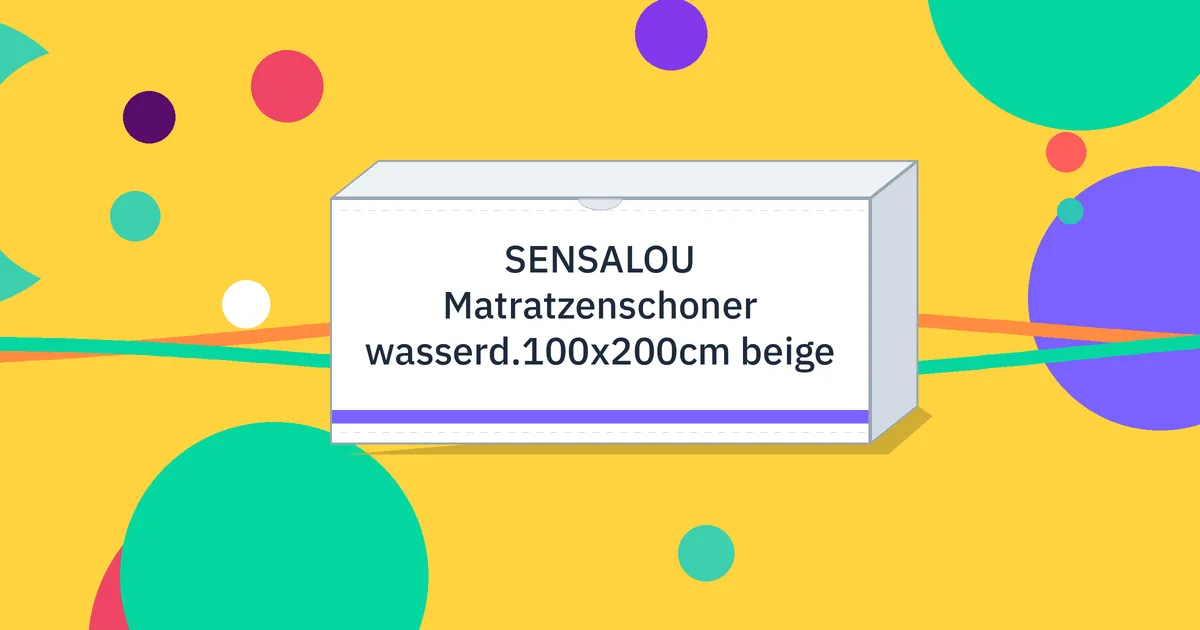 Symbolbild: Packung mit der Aufschrift SENSALOU Matratzenschoner wasserd.100x200cm beige (PZN 20739701) – Verfügbarkeit und Bezug in Apotheken in Frankfurt am Main