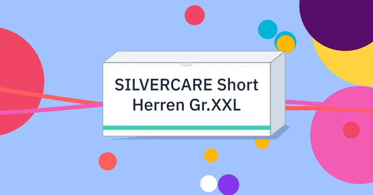 Symbolbild: Packung mit der Aufschrift SILVERCARE Short Herren Gr.XXL (PZN 09271002) – Verfügbarkeit und Bezug in Apotheken in Frankfurt am Main