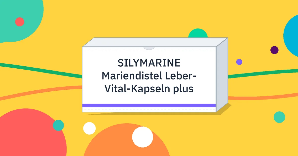 Symbolbild: Packung mit der Aufschrift SILYMARINE Mariendistel Leber-Vital-Kapseln plus (PZN 20054475) – Verfügbarkeit und Bezug in Apotheken in Frankfurt am Main
