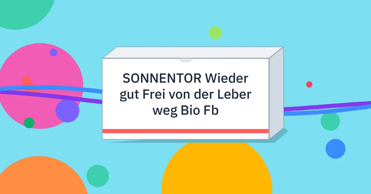 Symbolbild: Packung mit der Aufschrift SONNENTOR Wieder gut Frei von der Leber weg Bio Fb (PZN 18902482) – Verfügbarkeit und Bezug in Apotheken in Frankfurt am Main