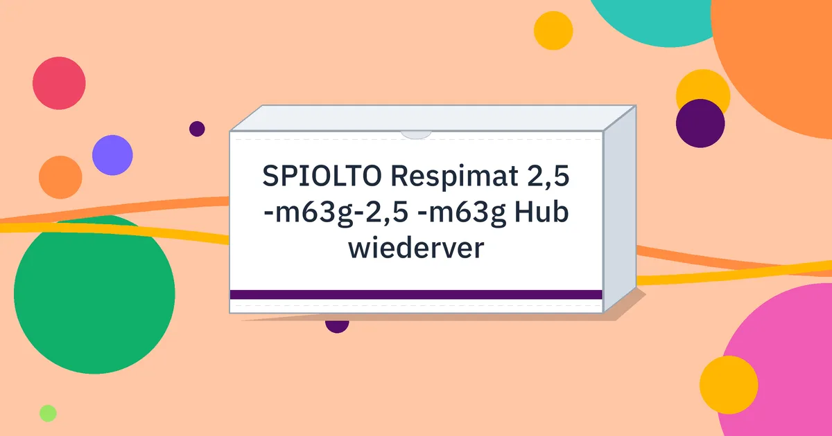Symbolbild: Packung mit der Aufschrift SPIOLTO Respimat 2,5 -m63g-2,5 -m63g Hub wiederver (PZN 16316432) – Verfügbarkeit und Bezug in Apotheken in Frankfurt am Main