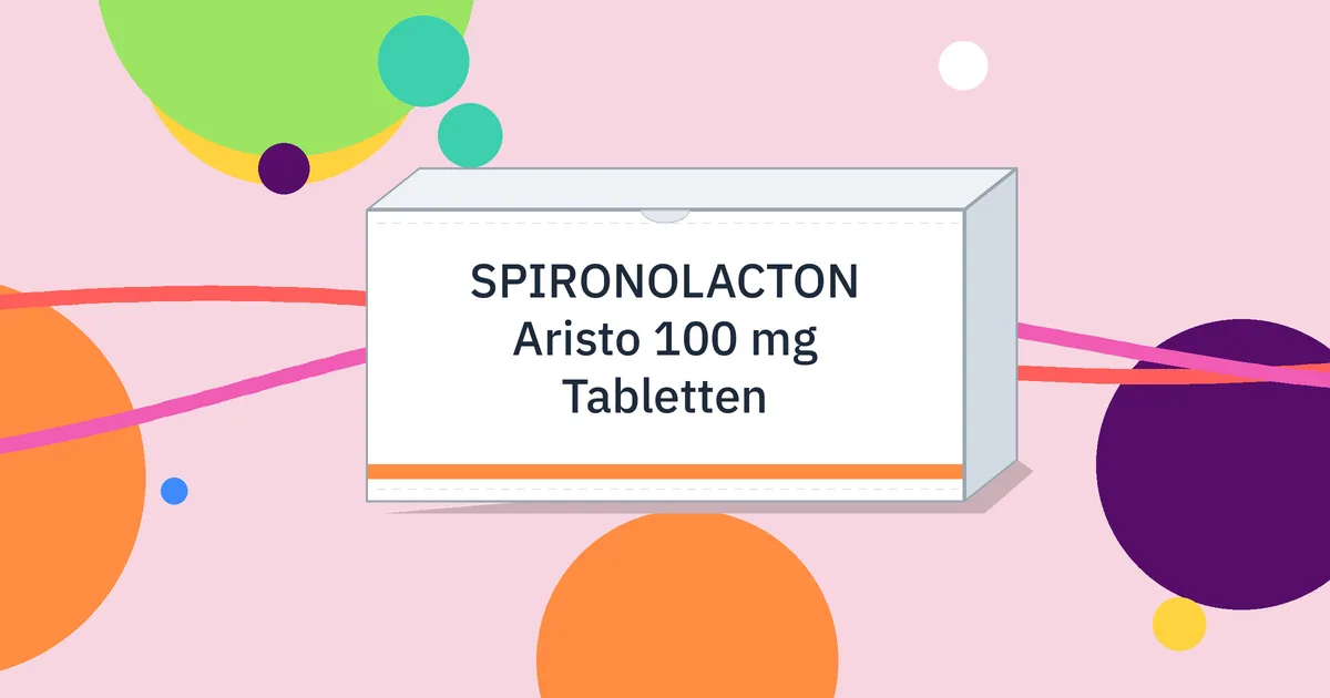 Symbolbild: Packung mit der Aufschrift SPIRONOLACTON Aristo 100 mg Tabletten (PZN 06434449) – Verfügbarkeit und Bezug in Apotheken in Frankfurt am Main