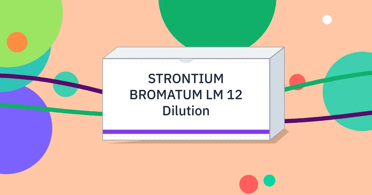 Symbolbild: Packung mit der Aufschrift STRONTIUM BROMATUM LM 12 Dilution (PZN 13202739) – Verfügbarkeit und Bezug in Apotheken in Frankfurt am Main