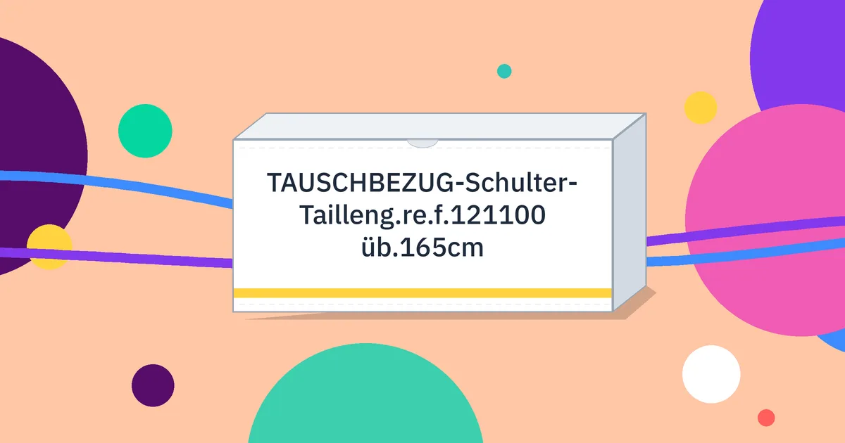 Symbolbild: Packung mit der Aufschrift TAUSCHBEZUG-Schulter-Tailleng.re.f.121100 üb.165cm (PZN 11013968) – Verfügbarkeit und Bezug in Apotheken in Frankfurt am Main