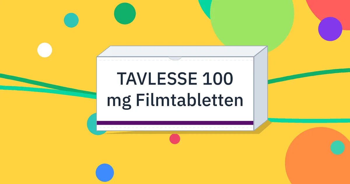 Symbolbild: Packung mit der Aufschrift TAVLESSE 100 mg Filmtabletten (PZN 20052275) – Verfügbarkeit und Bezug in Apotheken in Frankfurt am Main
