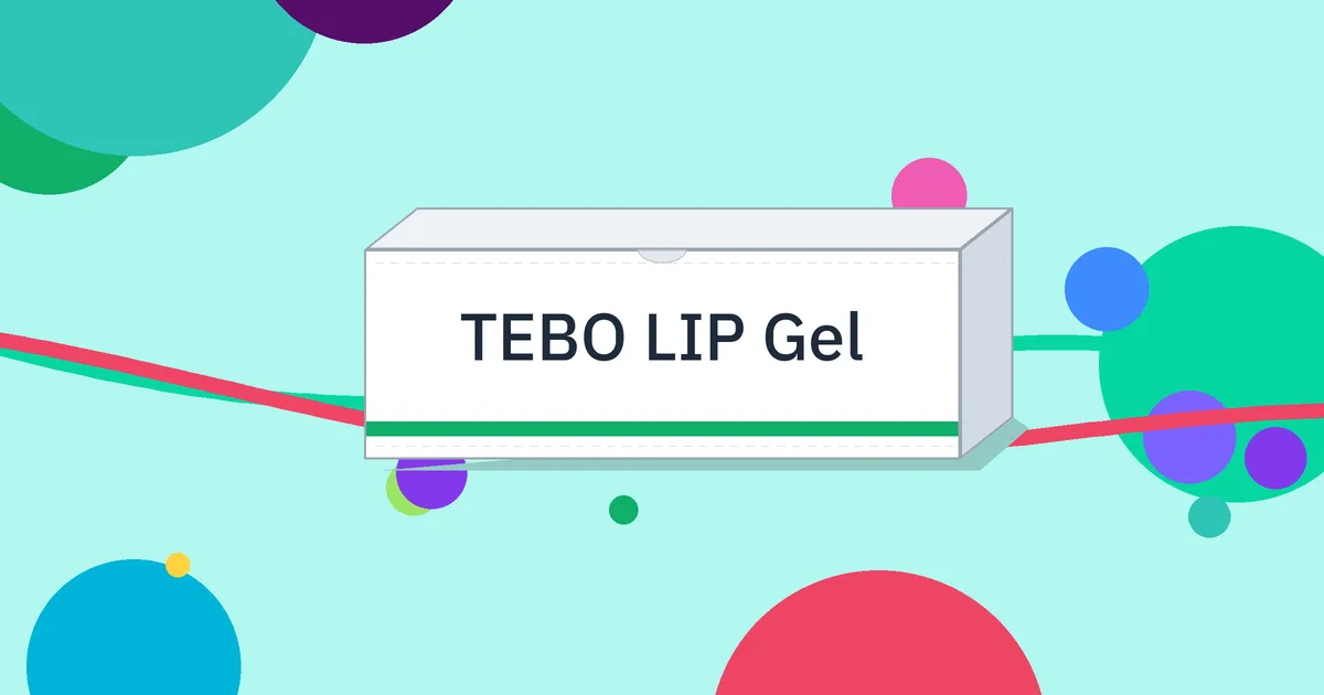 Symbolbild: Packung mit der Aufschrift TEBO LIP Gel (PZN 09949680) – Verfügbarkeit und Bezug in Apotheken in Frankfurt am Main