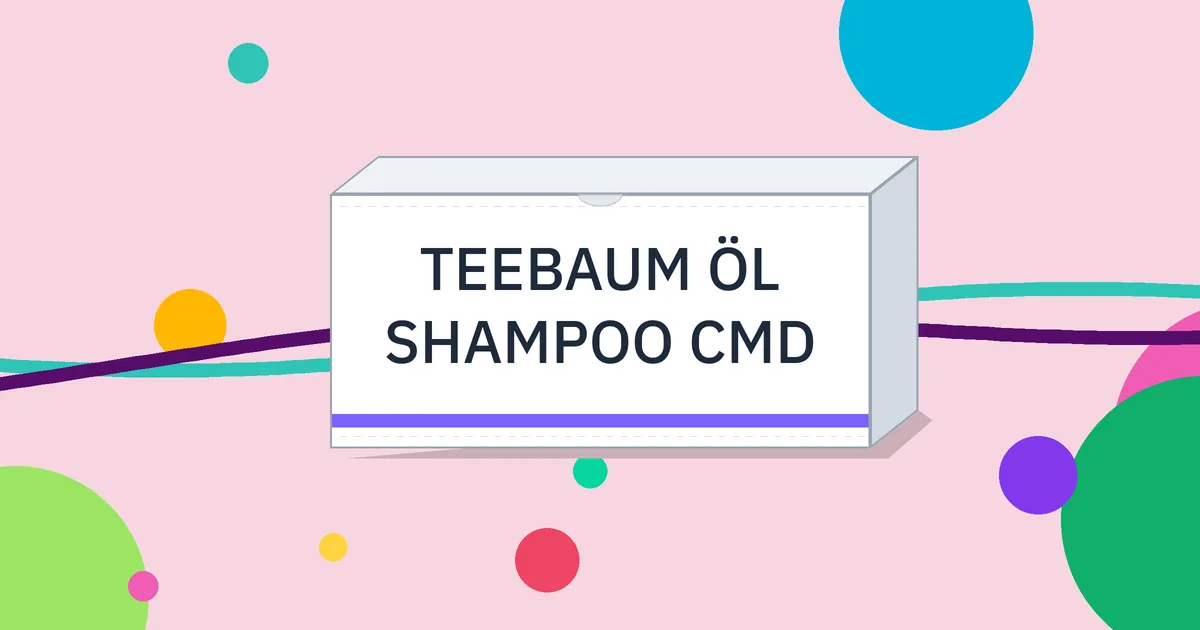 Symbolbild: Packung mit der Aufschrift TEEBAUM ÖL SHAMPOO CMD (PZN 06947692) – Verfügbarkeit und Bezug in Apotheken in Frankfurt am Main