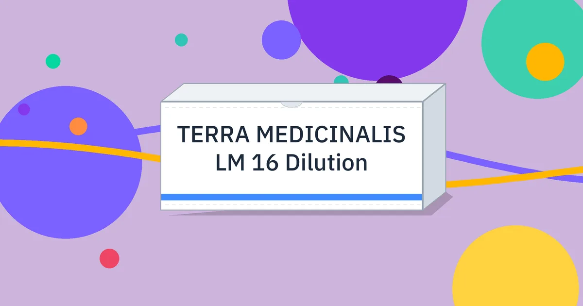 Symbolbild: Packung mit der Aufschrift TERRA MEDICINALIS LM 16 Dilution (PZN 13217149) – Verfügbarkeit und Bezug in Apotheken in Frankfurt am Main