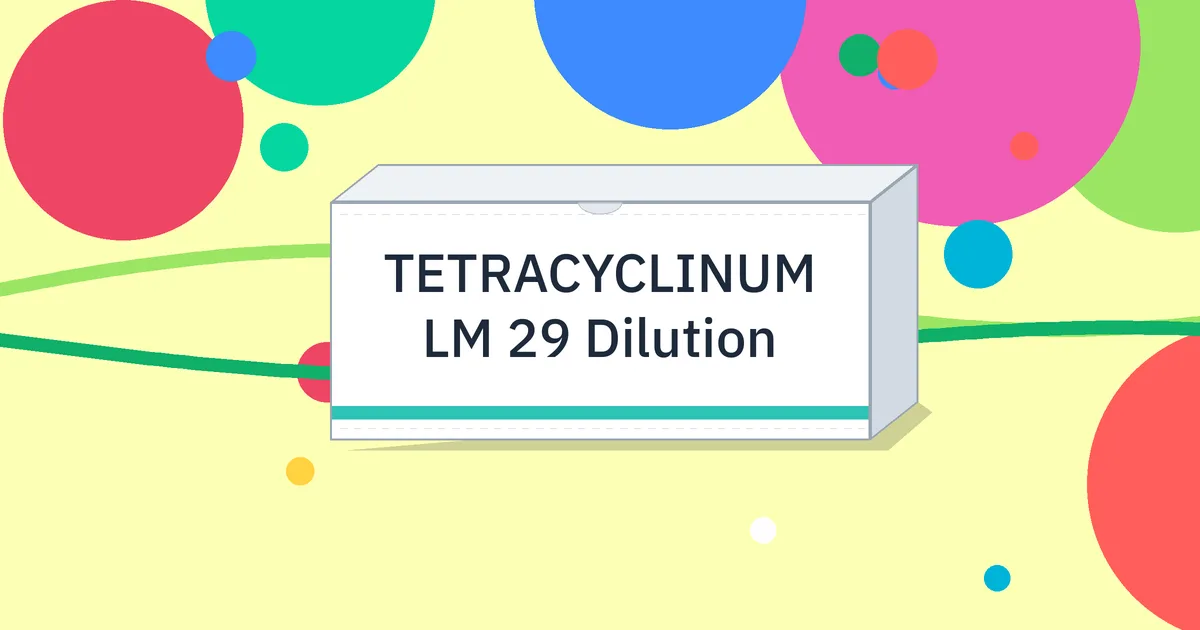 Symbolbild: Packung mit der Aufschrift TETRACYCLINUM LM 29 Dilution (PZN 13689440) – Verfügbarkeit und Bezug in Apotheken in Frankfurt am Main