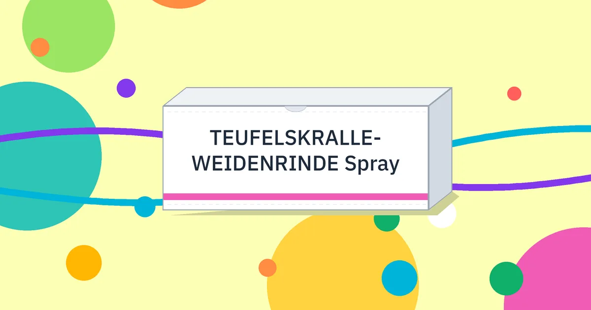 Symbolbild: Packung mit der Aufschrift TEUFELSKRALLE-WEIDENRINDE Spray (PZN 18396530) – Verfügbarkeit und Bezug in Apotheken in Frankfurt am Main