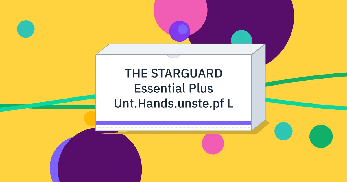 Symbolbild: Packung mit der Aufschrift THE STARGUARD Essential Plus Unt.Hands.unste.pf L (PZN 19957249) – Verfügbarkeit und Bezug in Apotheken in Frankfurt am Main
