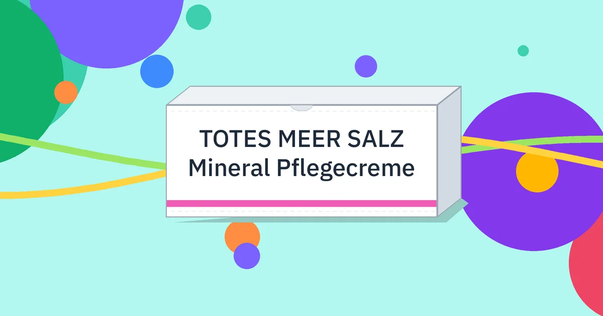 Symbolbild: Packung mit der Aufschrift TOTES MEER SALZ Mineral Pflegecreme (PZN 07193315) – Verfügbarkeit und Bezug in Apotheken in Frankfurt am Main